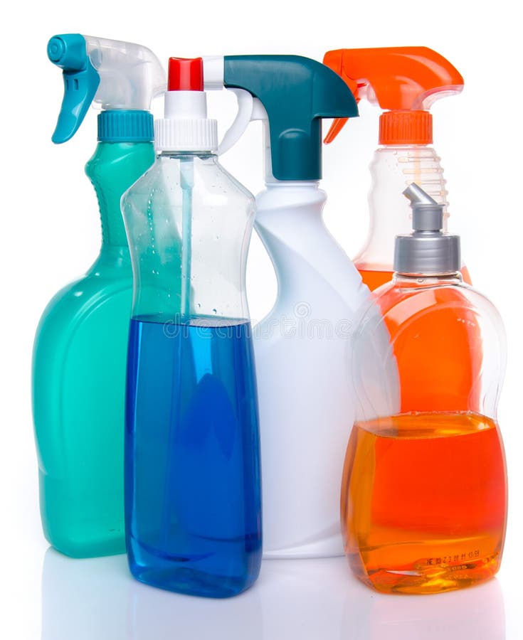 Cleaning spray products stock image. Image of white, products - 41040995