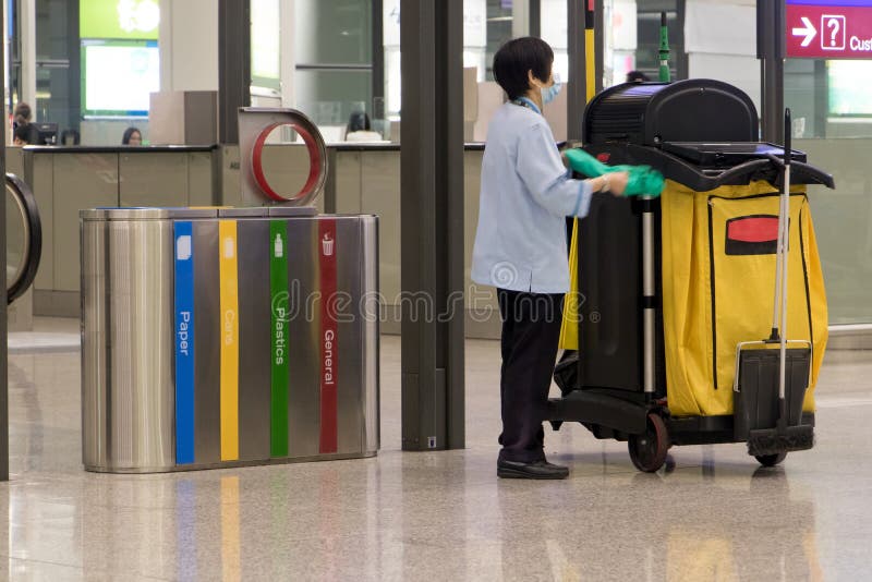 Cleaning Staff at Terminal Airport Editorial Photography - Image of ...