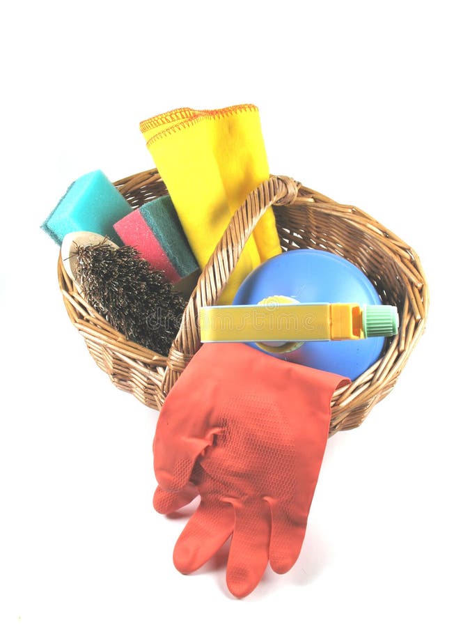 Cleaning stuff stock image. Image of basket, rubber, hygienic - 11328453