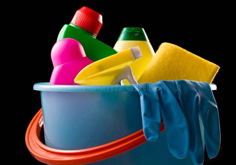 Cleaning supplies stock image. Image of housekeeping - 22577735
