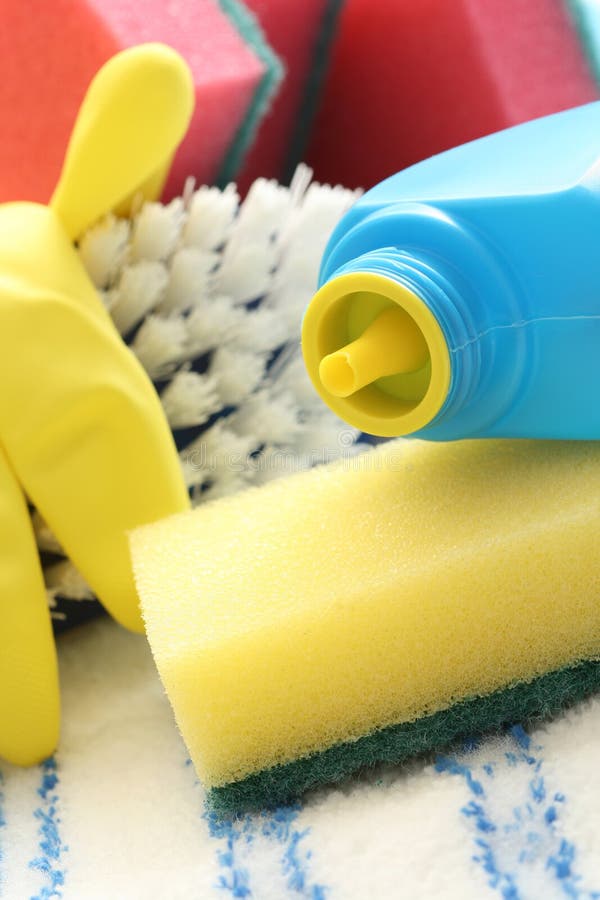 Cleaning supplies stock photo. Image of scrub, washing - 5993652
