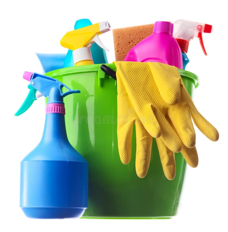 Bucket of Cleaning Supplies Stock Image - Image of clean, conceptual ...