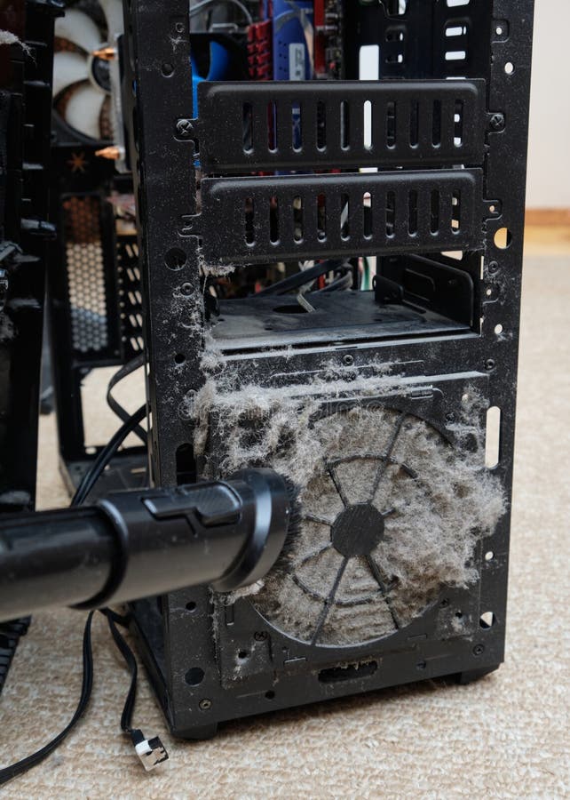 Cleaning the System Unit of Desktop Computer from Dust with a Vacuum ...