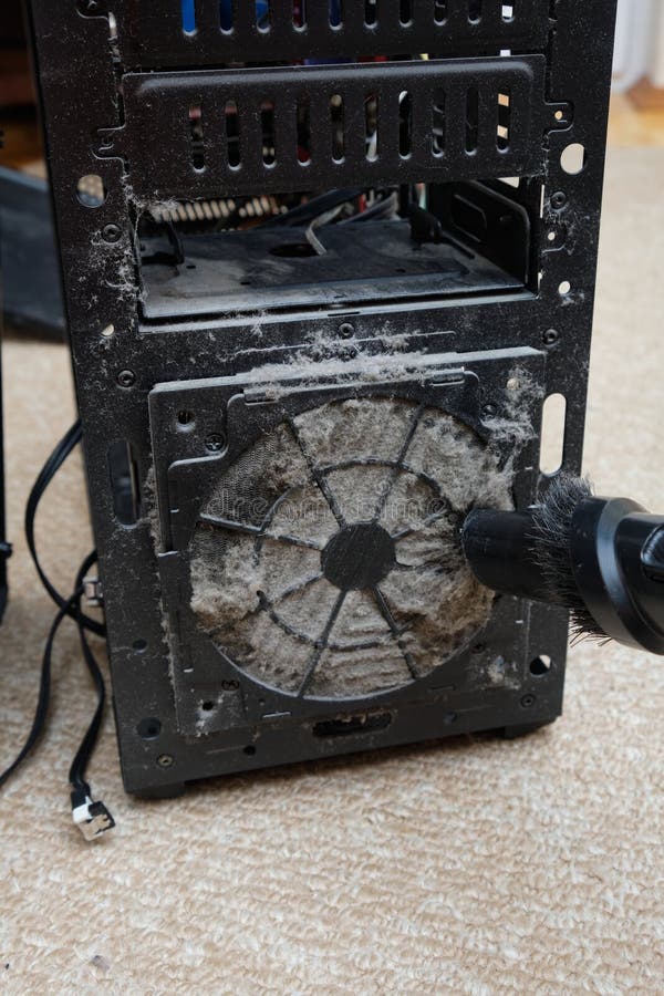 Cleaning the System Unit of Desktop Computer from Dust with a Vacuum ...