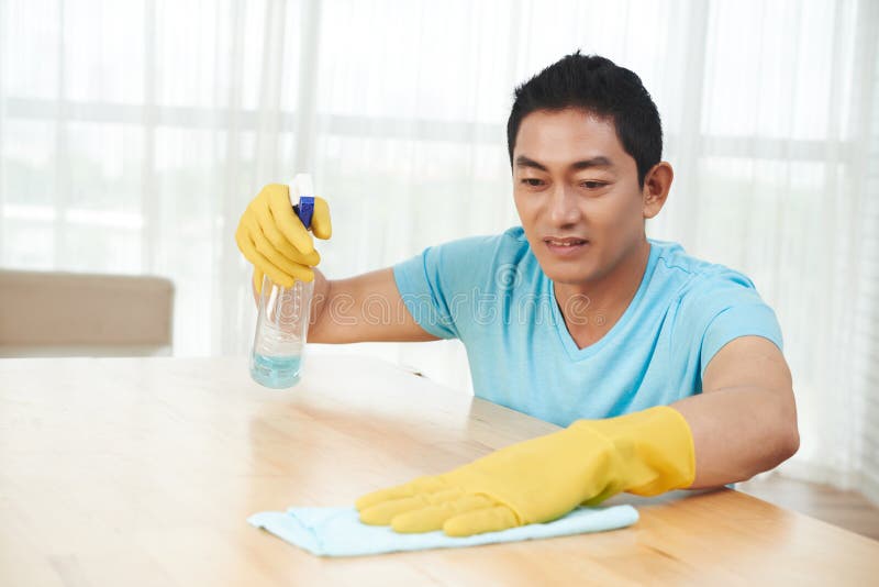 Cleaning table stock photo. Image of detergent, dust - 94005408
