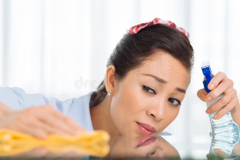 Cleaning table stock image. Image of looking, chores - 47072345