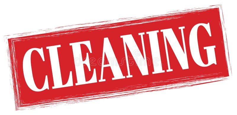 CLEANING Text Written on Red Stamp Sign Stock Photo - Image of stamp ...