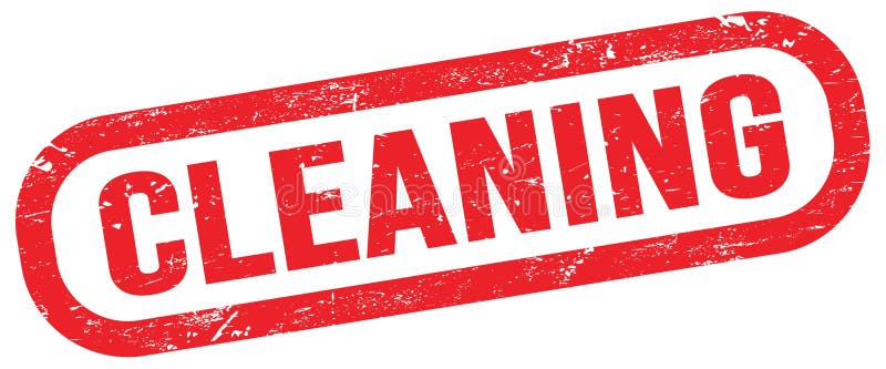 CLEANING, Text Written on Red Stamp Sign Stock Illustration ...