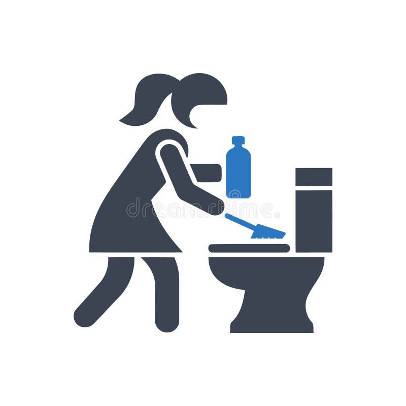 Cleaning Toilet Icon stock vector. Illustration of cleaning - 373151606