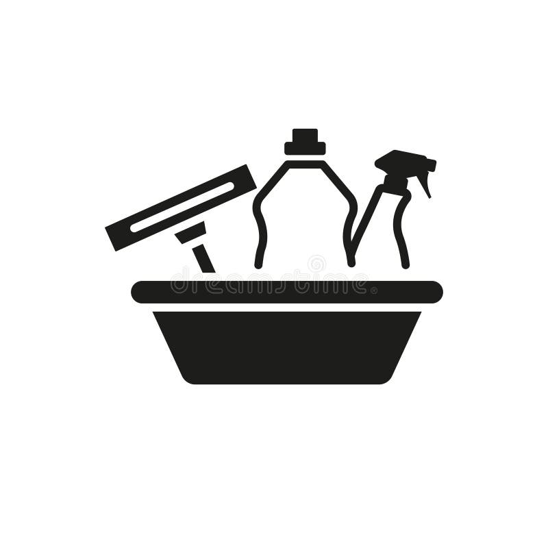 Cleaning Tools Icons in Flat Color Style Stock Vector - Illustration of ...