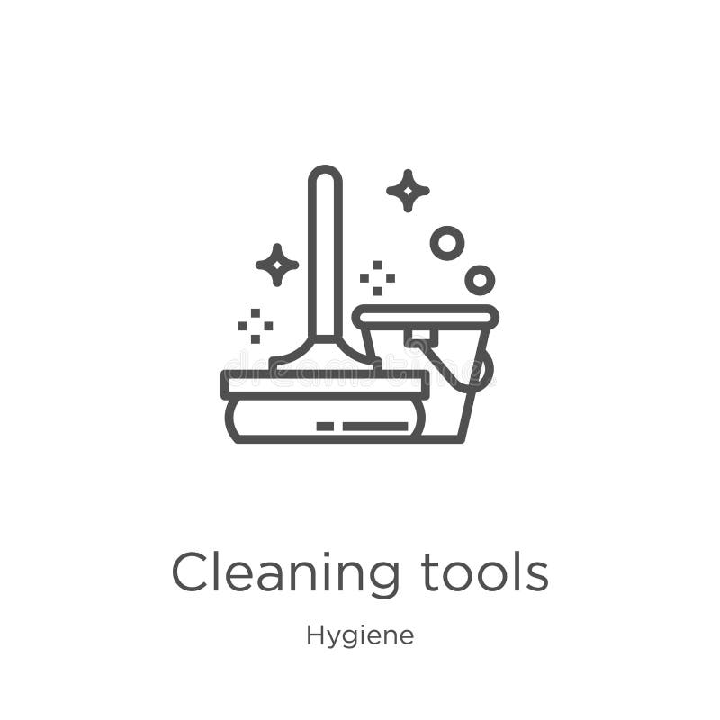 Cleaning Tools Icon Vector from Hygiene Collection. Thin Line Cleaning ...