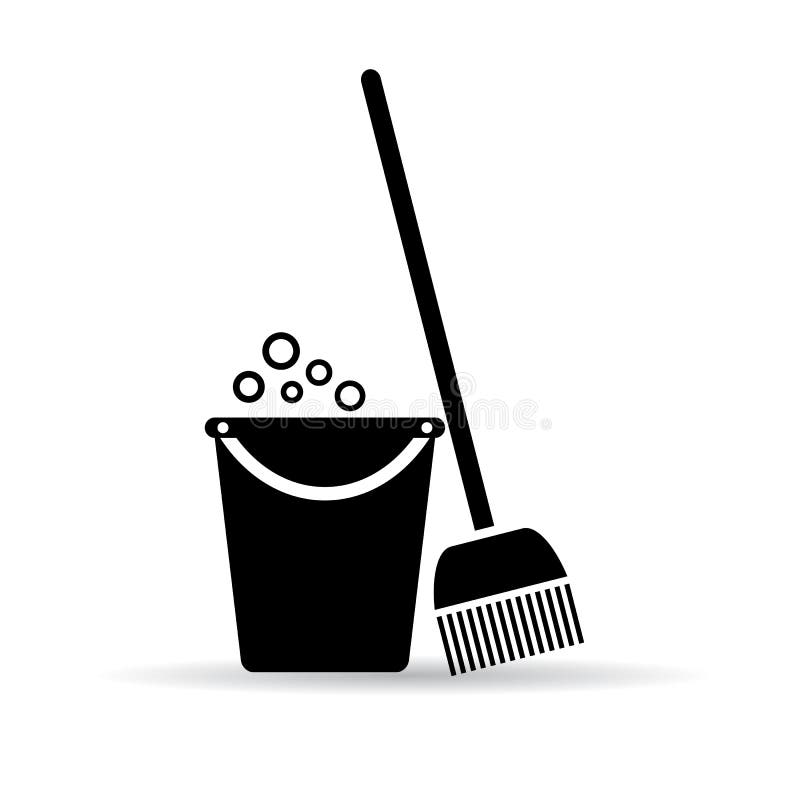 Cleaning tools icon stock vector. Illustration of homework - 79086723