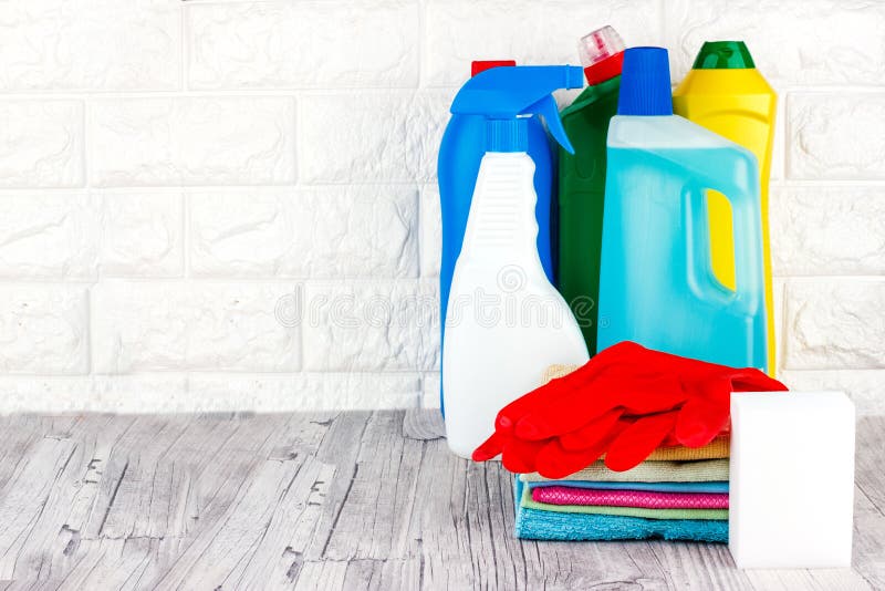 Cleaning Tools - Liquid, Paste, Gel in Plastic Containers. Brush ...