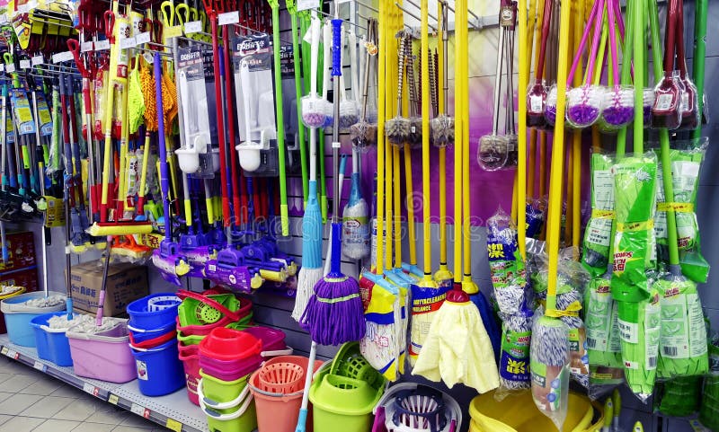 Cleaning Tool in Supermarket Retail Store Shop Editorial Photo - Image ...