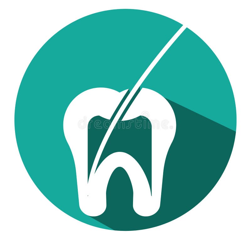 Tooth root cleaning, icon stock vector. Illustration of tooth - 259400653
