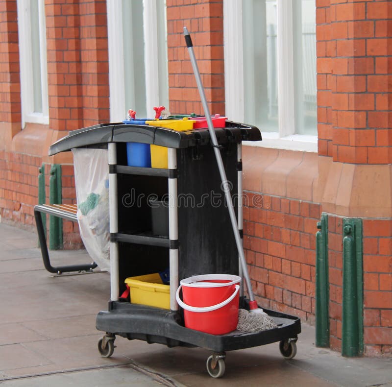 Cleaning Trolley. stock image. Image of clean, materials - 173729417