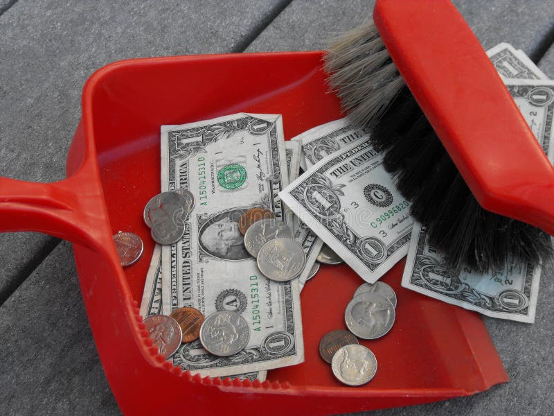 The Money Broom, Clean Sweep. Stock Image - Image of profit, reward: 307101