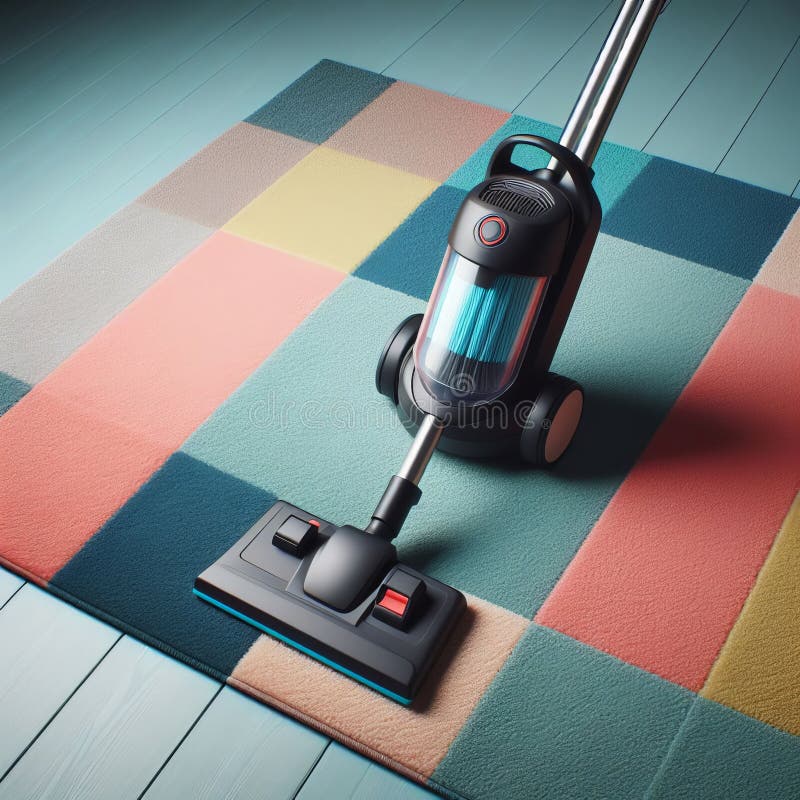 Electric Mop on a Multi-colored Carpet in a Room Stock Photo - Image of ...