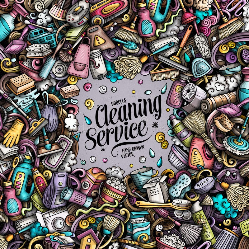 Cleaning Supplies Border Stock Illustrations – 58 Cleaning Supplies ...