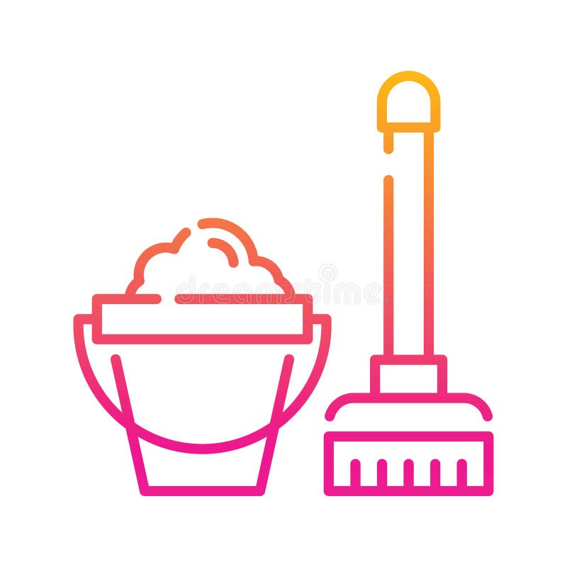 Cleaning Vector Gradient Icon Style Illustration. EPS 10 File Stock ...