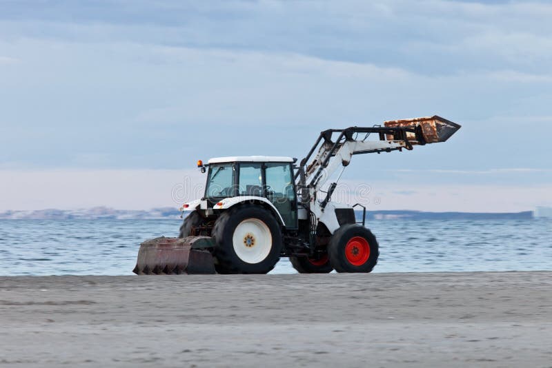 Car For Sand Cleaning In Summer On The Beach Stock Image - Image of ...