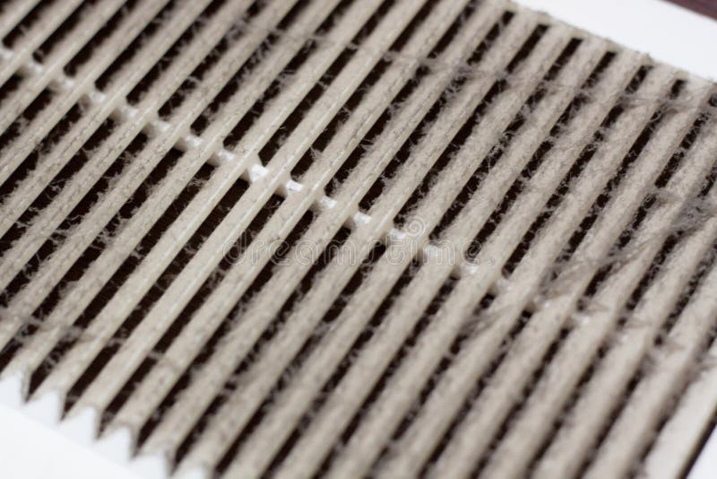 Cleaning Ventilation Plastic Dust. the Filter is Completely Clogged ...