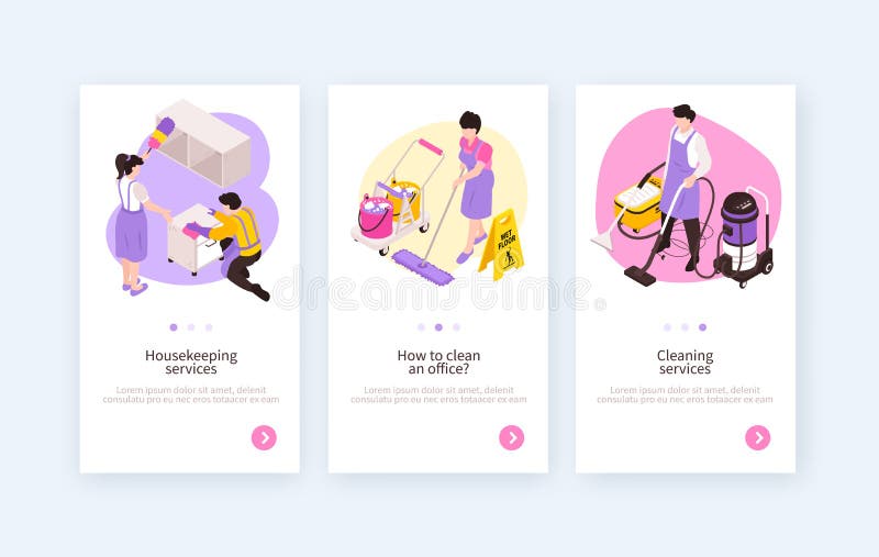 Cleaning Vertical Banners Set Stock Vector - Illustration of industrial ...