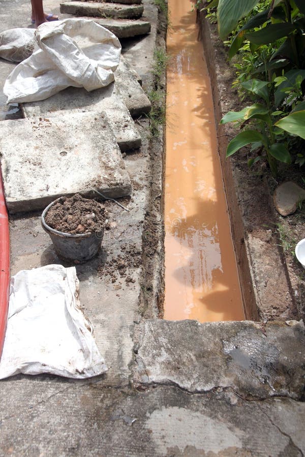 Cleaning of Village Drains. Stock Photo - Image of people, flooding ...