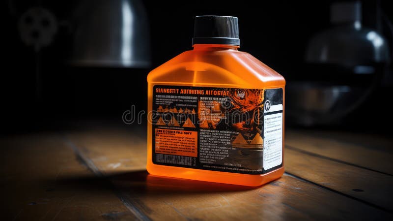 Cleaning warning orange stock illustration. Illustration of solution ...
