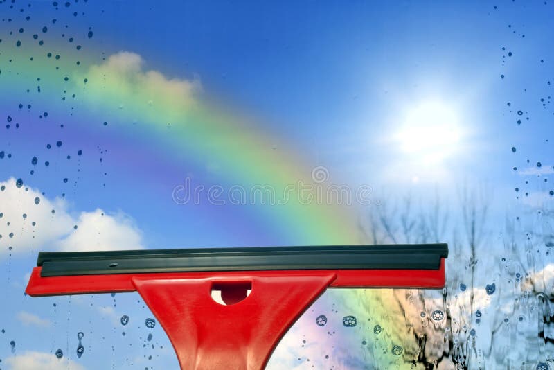 Cleaning the window stock image. Image of action, sight - 22438455