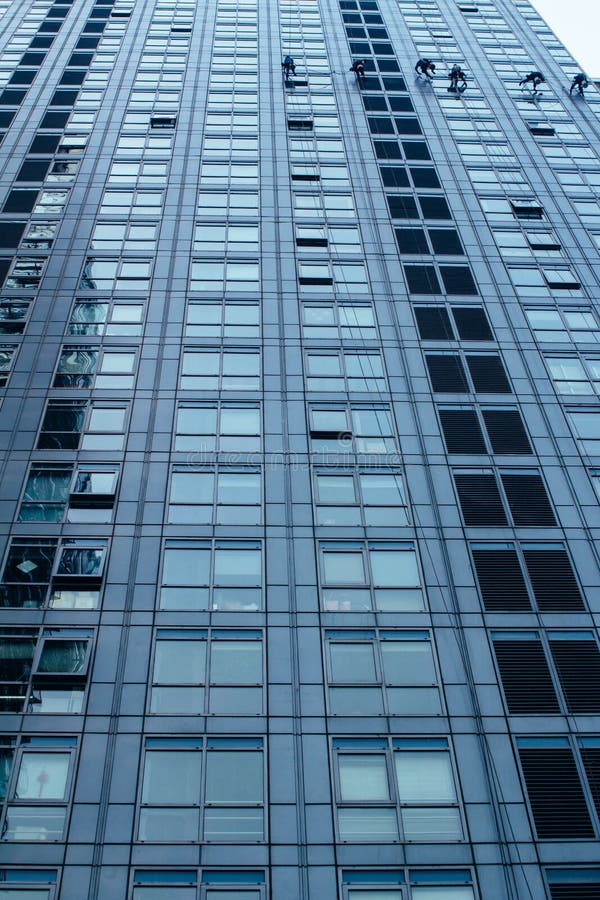 Group of Workers Cleaning Windows Service Stock Photo - Image of ...