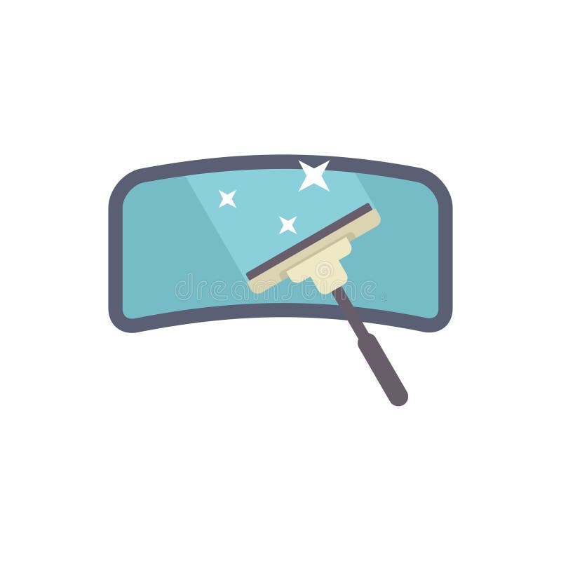 Squeegee Cleaning Windshield Leaving Sparkling Surface Stock ...