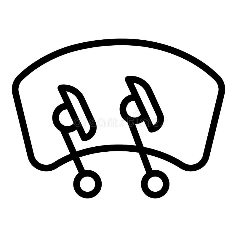 Cleaning Windshield Wiper Icon Outline Vector. Car Window Stock Vector ...