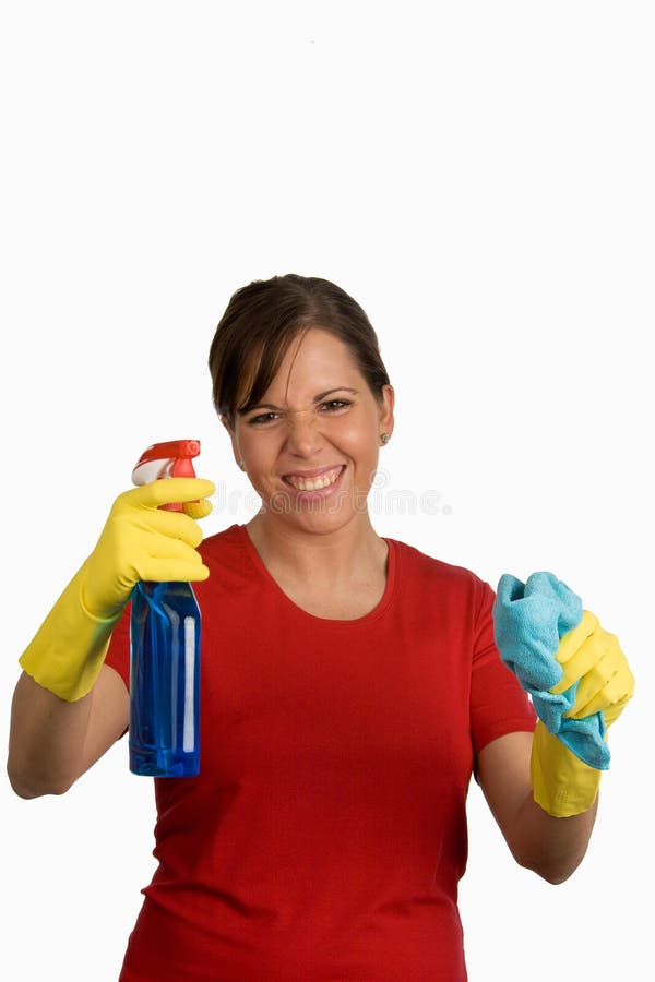 Cleaning woman stock image. Image of hygiene, lady, emotions - 4669029