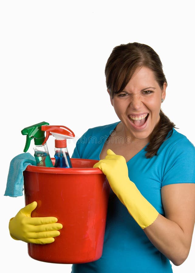Cleaning woman stock image. Image of hygiene, lady, emotions - 4669029