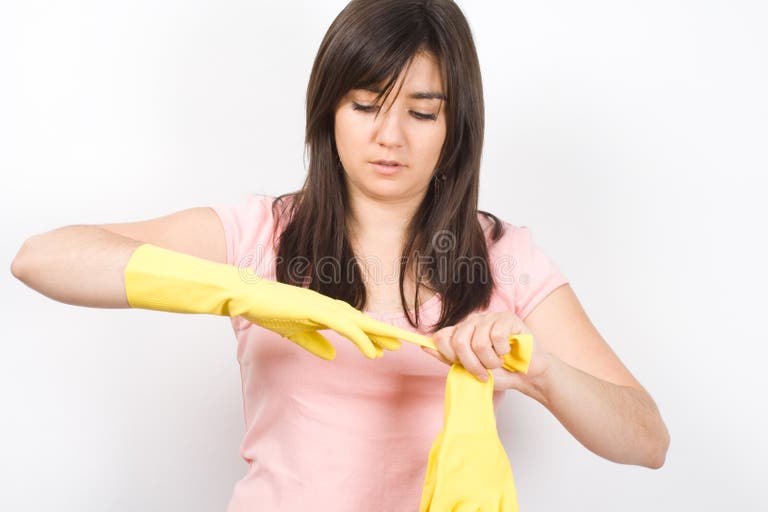Cleaning woman stock image. Image of cleaner, tired, scrub - 6775769