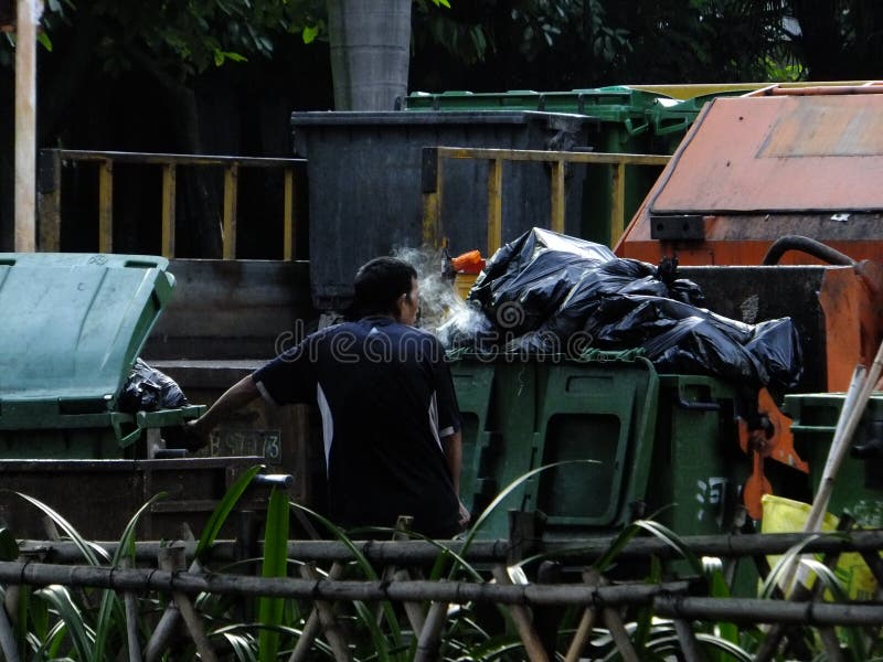 Cleaning Workers at the Garbage Transfer Station Editorial Photo ...