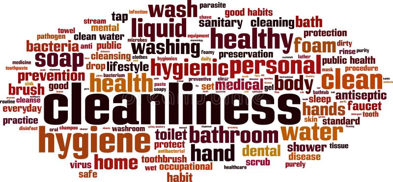 Cleanliness word cloud stock vector. Illustration of sanitation - 271390800