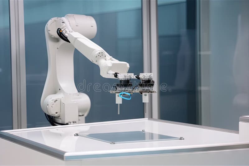 Cleanroom Robot with Delicate and Precise Robotic Arm, Performing ...