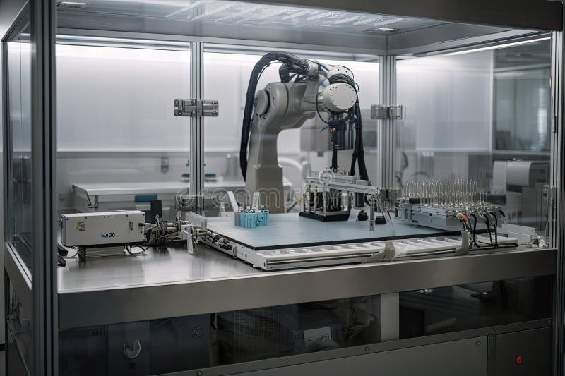 Cleanroom Robot, Equipped with Precision Instruments and Tools for ...