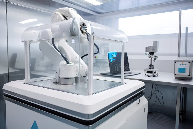 Cleanroom Robot, Equipped with Precision Instruments and Tools for ...