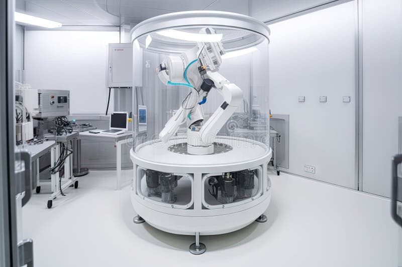 Cleanroom Robot, Equipped with Precision Instruments and Tools for ...