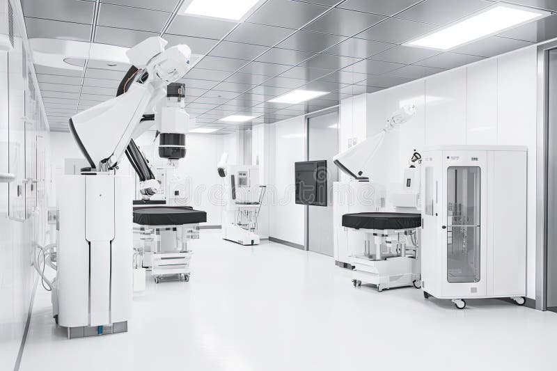 Cleanroom Robot Performing Delicate and Critical on Human Patient Stock ...