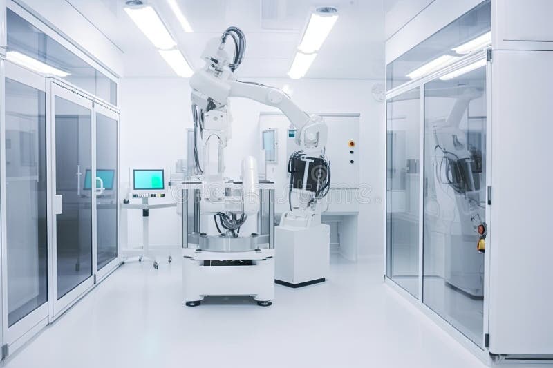 Cleanroom Robot with Specialized Tools and Equipment for Performing ...