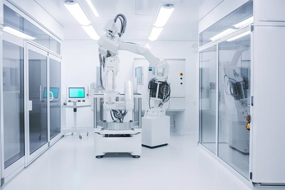 Cleanroom Robot with Specialized Tools and Equipment for Performing ...