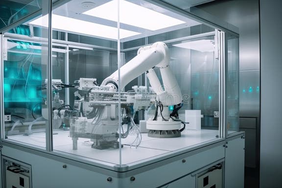 Cleanroom Robot with Specialized Tools and Equipment for Performing ...