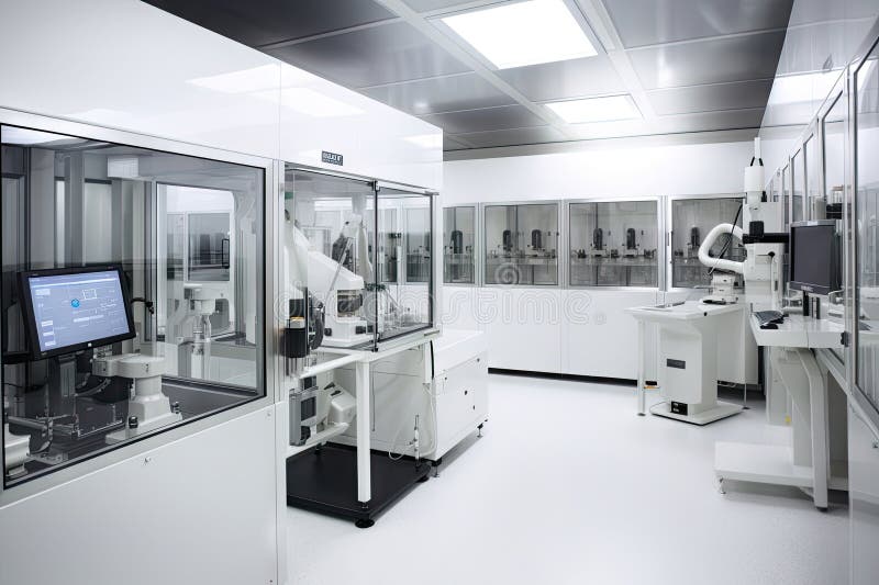 Cleanroom with Robotic System for Sample Collection and Testing Stock ...