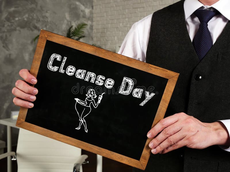 Cleanse Day Phrase on the Piece of Paper Stock Image - Image of ...