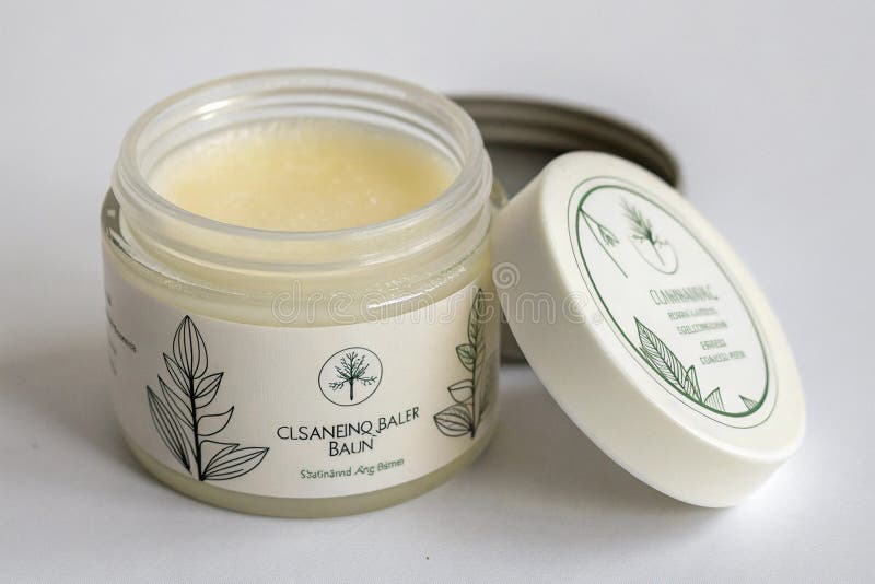 Cleansing Balm in Minimalist Jar Stock Illustration - Illustration of ...