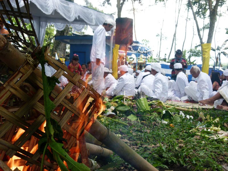 Cleansing ceremony editorial stock image. Image of java - 67836714